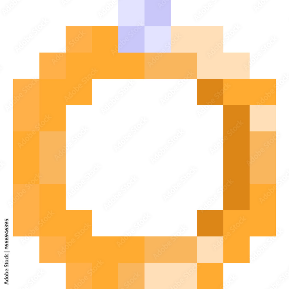 Pixel art gold wedding ring icon Stock Illustration | Adobe Stock