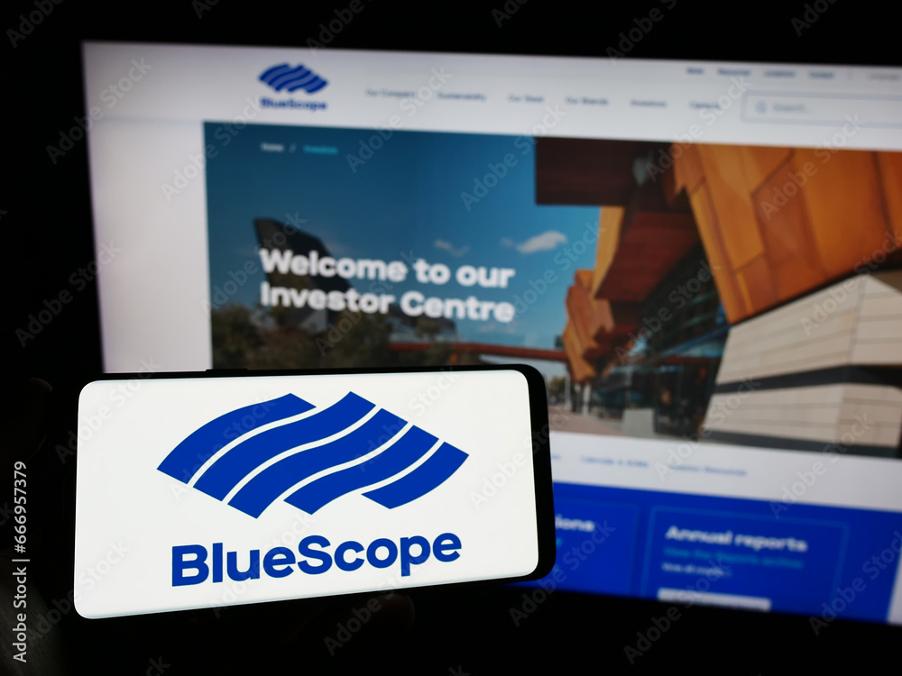 Stuttgart, Germany - 10-16-2023: Person holding cellphone with logo of ...