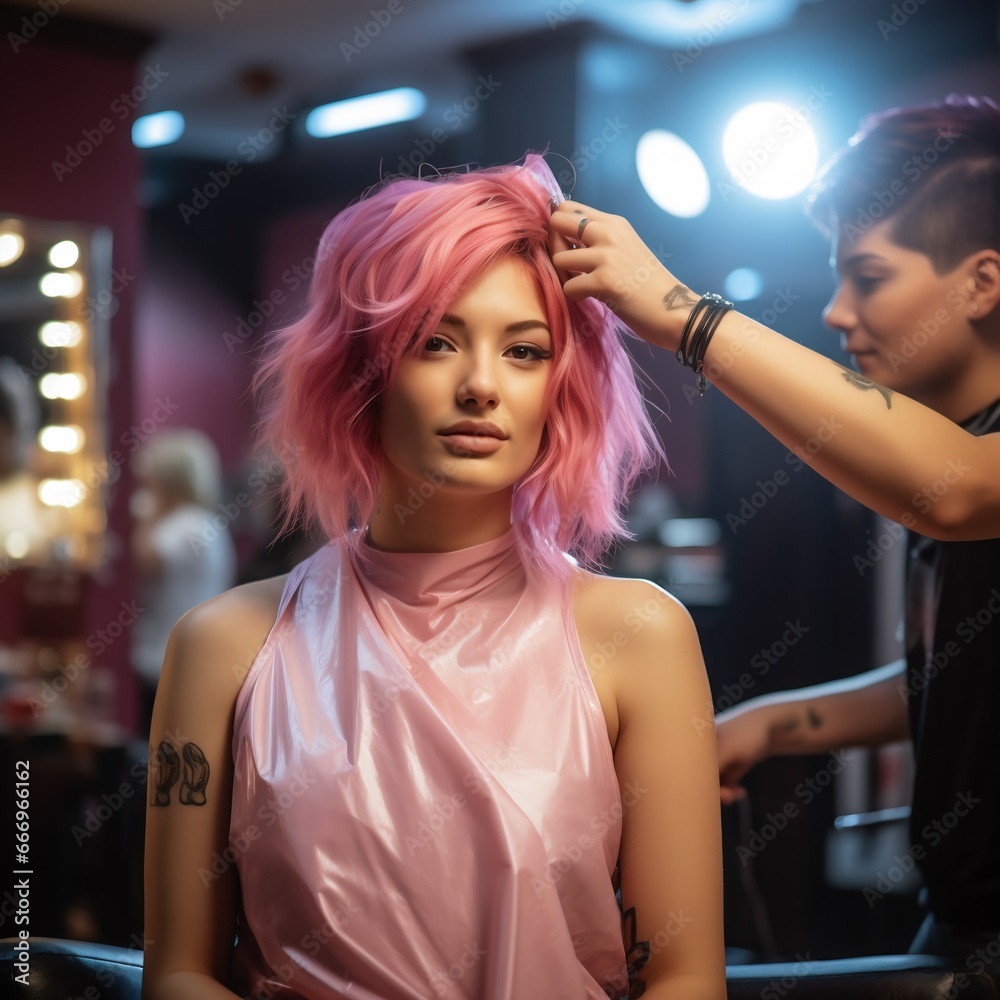 Pink Reverie: A Modern Salon Transformation - A captivating blend of ...