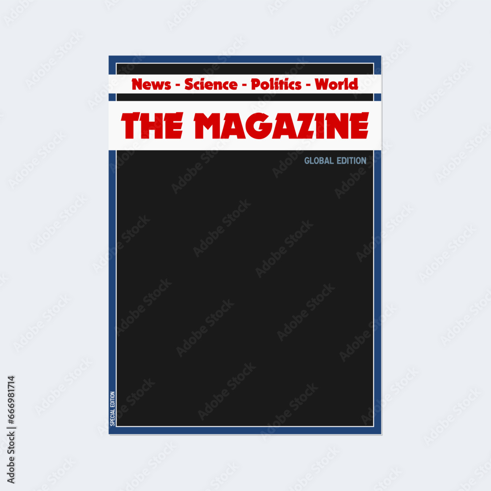 Poster Blank magazine front page design – Wall Art | UkPosters