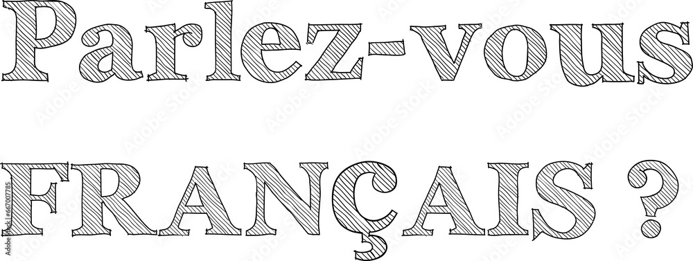 Digital png illustration of parlez-vous francais text on transparent ...