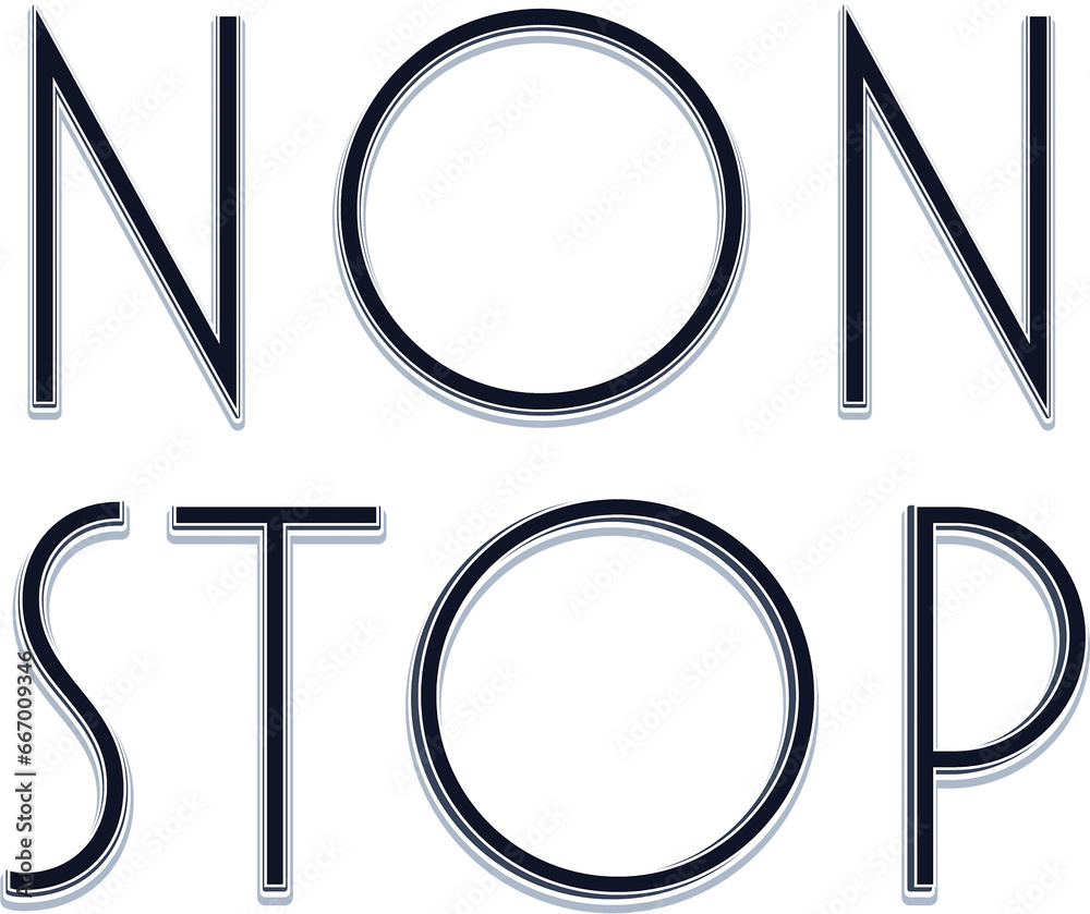 Digital png illustration of non stop text on transparent background ...
