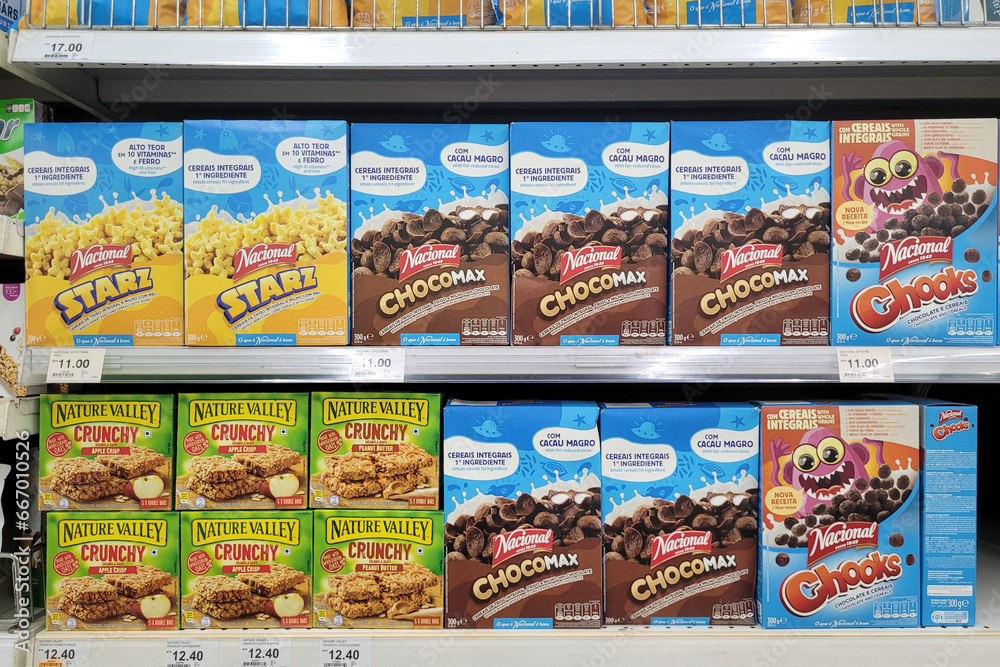 PENANG, MALAYSIA - 12 OCT 2023: A wide selection of flavored breakfast ...