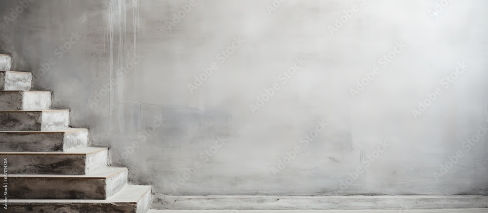 Underground room with construction background including grey staircase ...