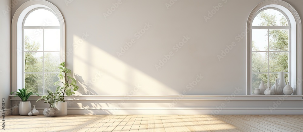 ed interior with big window Stock Photo | Adobe Stock