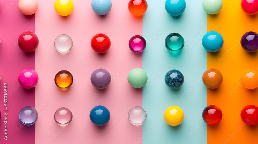 Small colorful balls in a row and column, Colorful balls on colorful ...