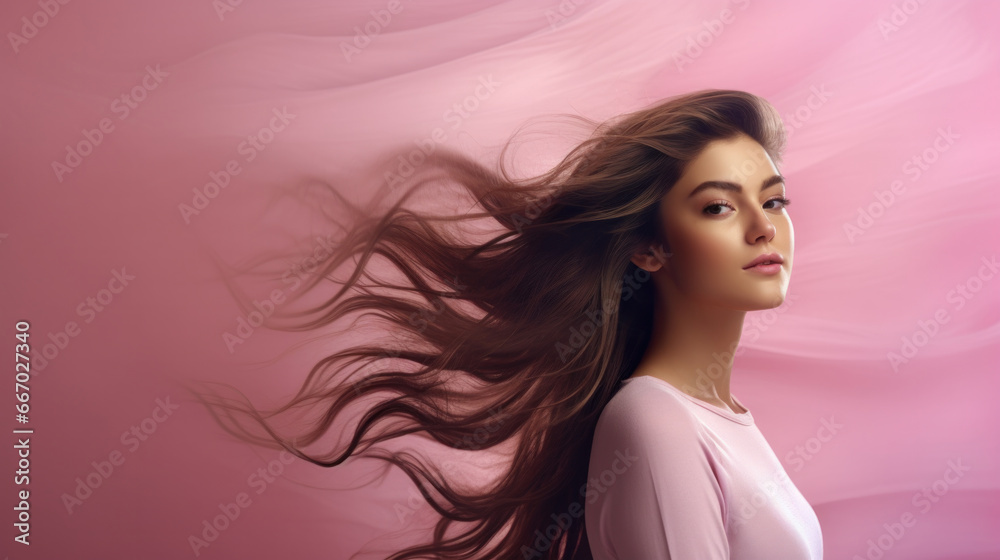 Ethereal Elegance: A Stunning Shade Girl with Flowing, Well-Tended Hair ...