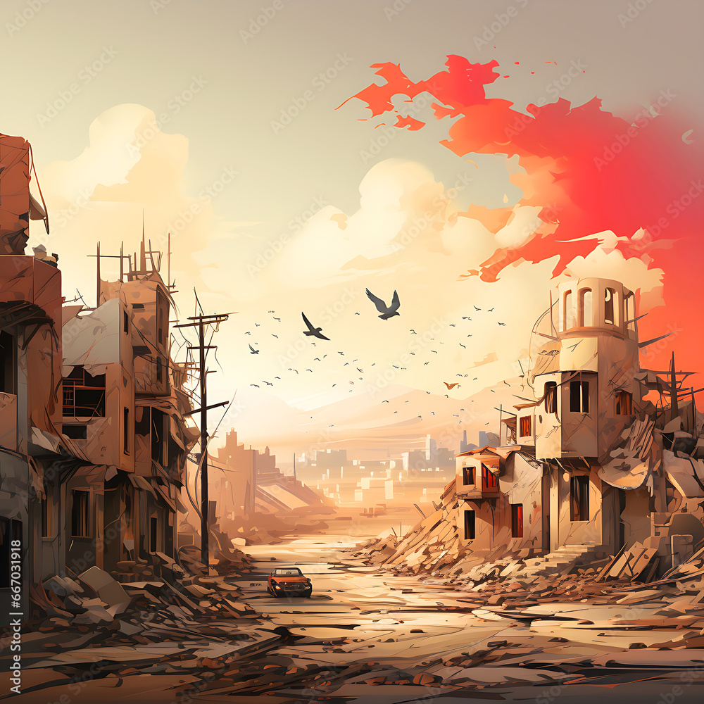 Protest Palestine concept realistic image, Palestine conflict with flag ...