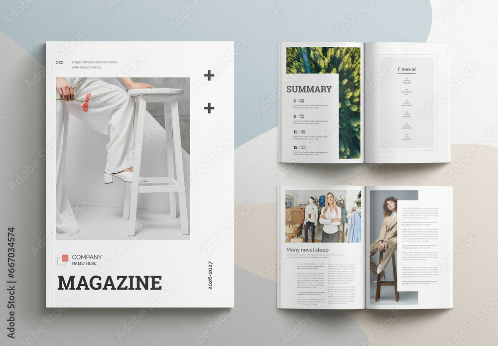 Magazine Layout Stock Template | Adobe Stock