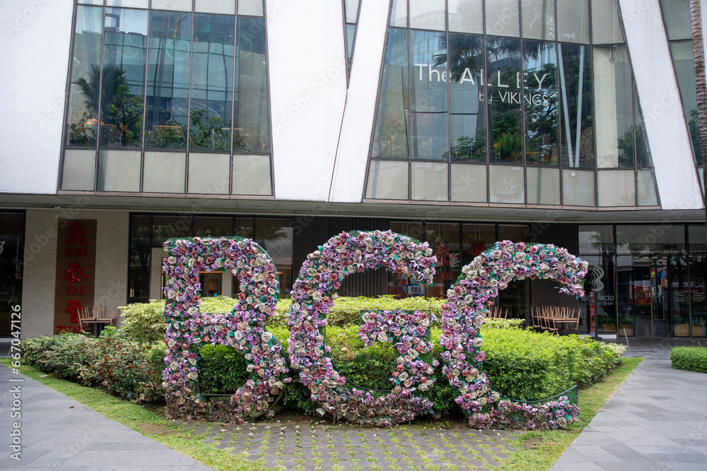 Beautiful sign of BGC or Bonifacio Global City seen in a garden Stock ...