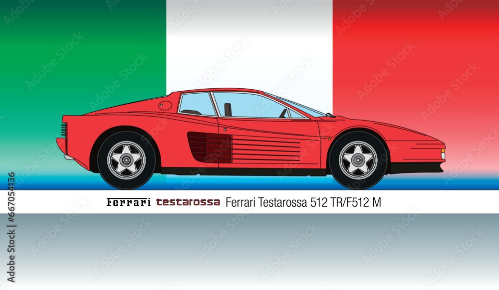 Maranello, Italy, year 1984, Ferrari Testarossa 512 vintage super car ...