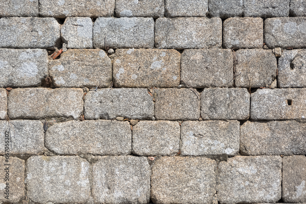 Architecture textures, detailed view of a traditional paired granite ...