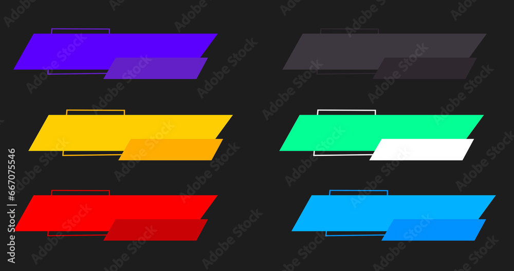 Lower third pack. Designed cool lower third-pack in different colors ...