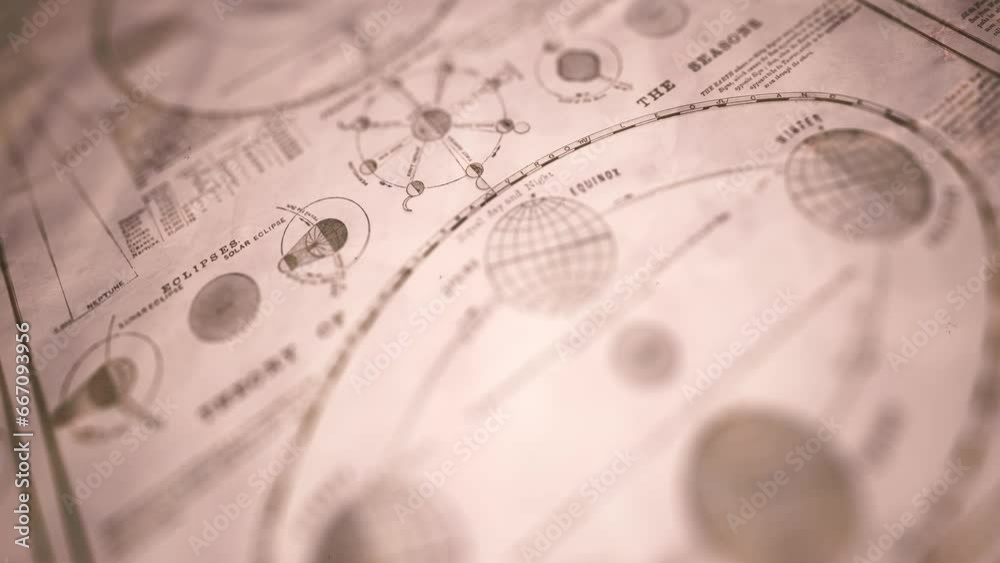 Old Retro 1800s Science Background/ 4k motion graphics of ancient ...