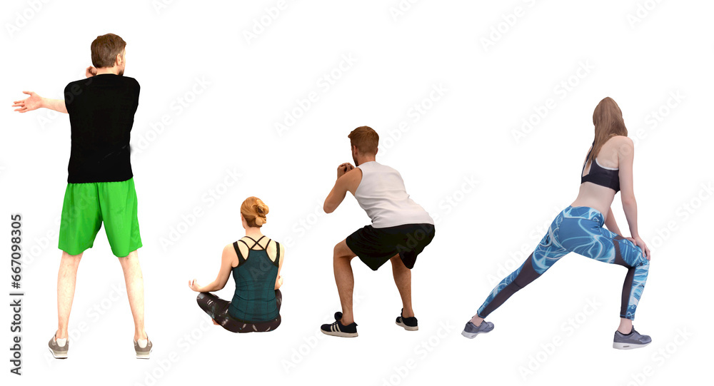 3D rendered sports people with transparent background png for photo ...