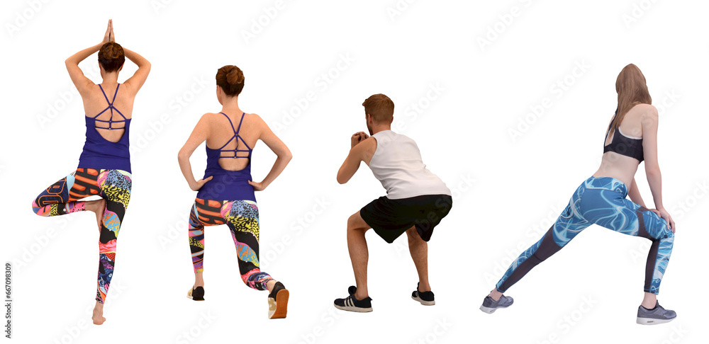 3D rendered sports people with transparent background png for photo ...