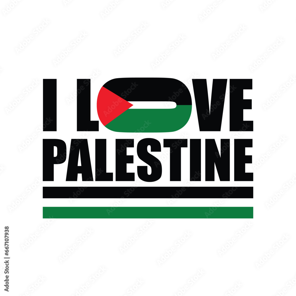 I love Palestine banner design. Save Palestine vector illustration for ...