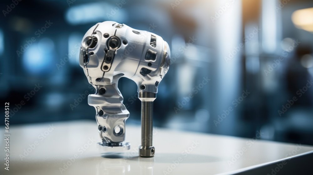 Prosthetics and Implants: An image of an artificial hip joint implant ...