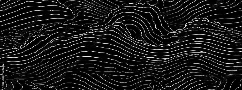 Seamless topographic map pattern made of thin white contour lines or ...