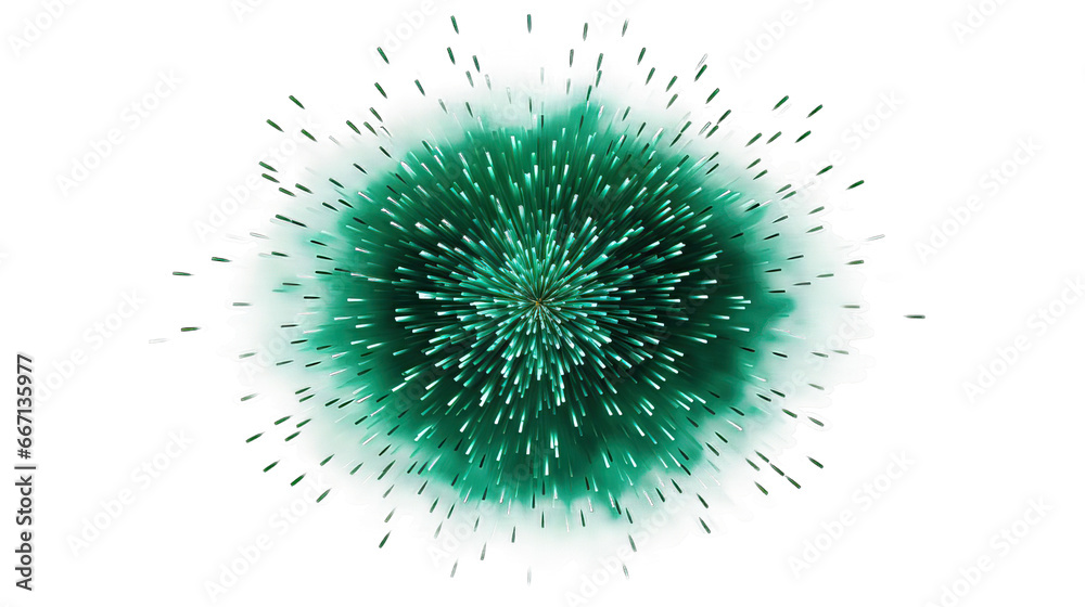 green firework explosion isolated on a transparent background ...