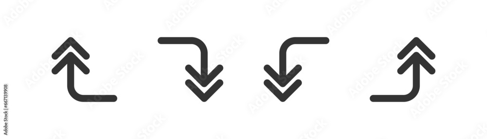 Direction arrow editable icon. Direction sign symbol. Pointer, forward ...