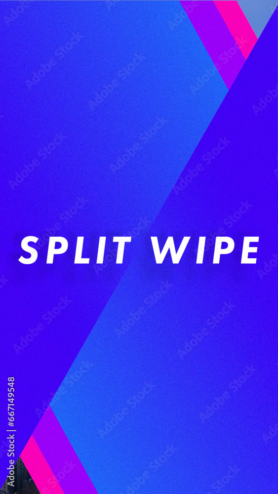 Vertical Split Wipe Transition with Text Stock Template | Adobe Stock