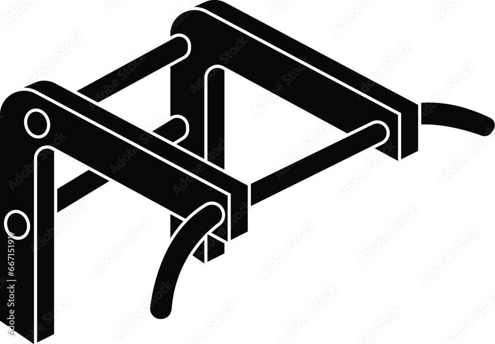 Cartoon Black and White Isolated Illustration Vector Of A Power Rack ...