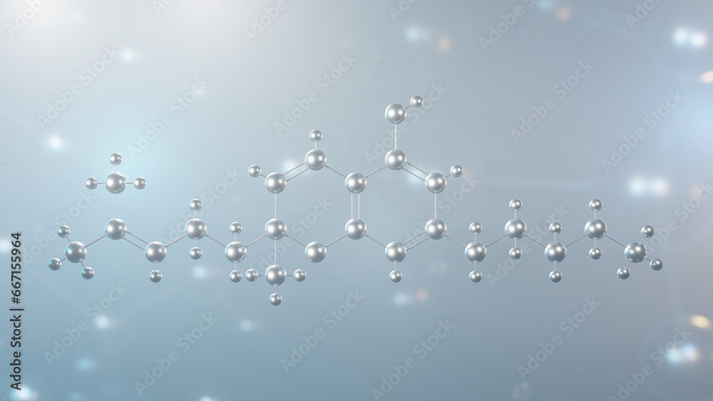 cannabichromene molecular structure, 3d model molecule, cannabichrome, structural chemical ...