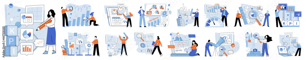 Performance indicator. Vector illustration. Performance indicators ...