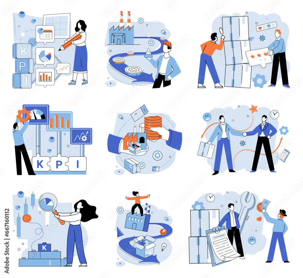 Quality control. Vector illustration. The quality control concept ...