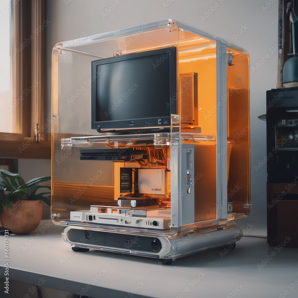A translucent polycarbonate PC case, designed by Dieter Rams ...