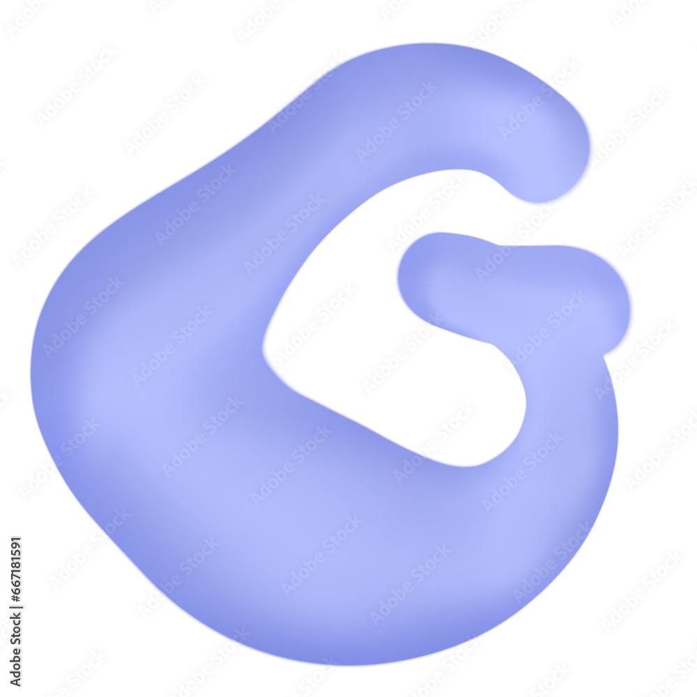 Alphabet capital letter G colored 3D handwriting font style graphic ...