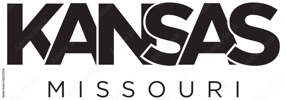 Kansas , Missouri, USA typography slogan design. America logo with ...