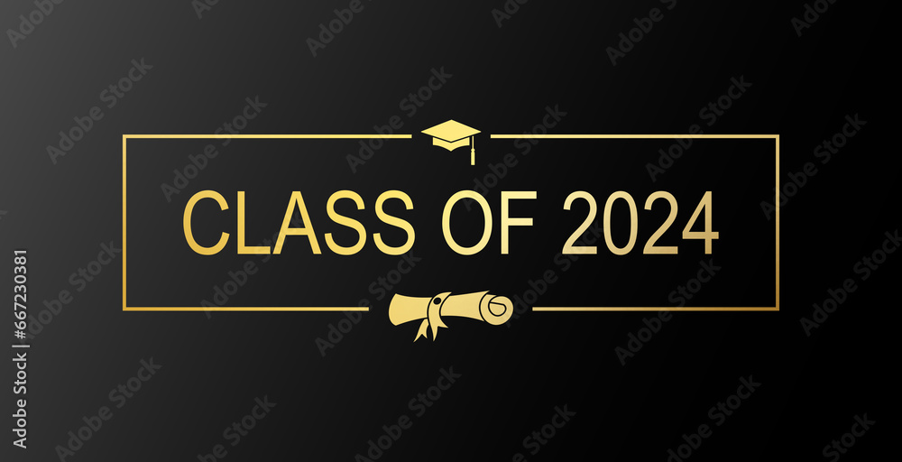 Congratulations graduates with gold brush stroke abstract background ...