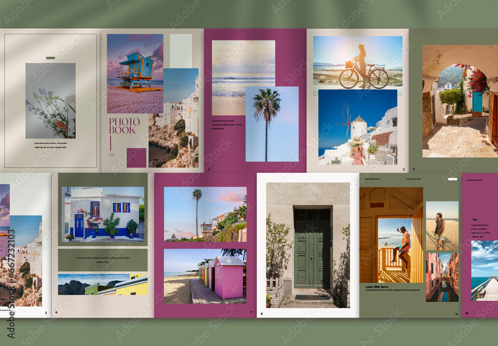 Photo Book Layout Set Stock Template | Adobe Stock