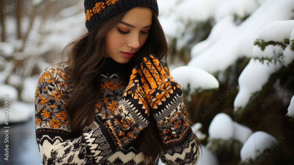 Nordic patterns: Traditional Nordic-inspired hand-knitted items with ...