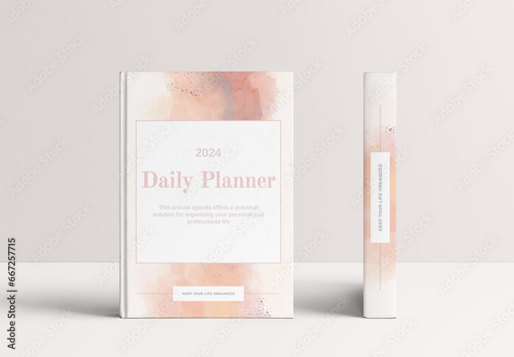 Daily Planner 2024 Layout Stock Template | Adobe Stock