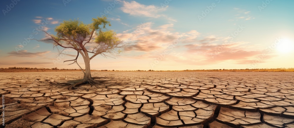 Land degradation from soil erosion and desertification on dry cracked ...