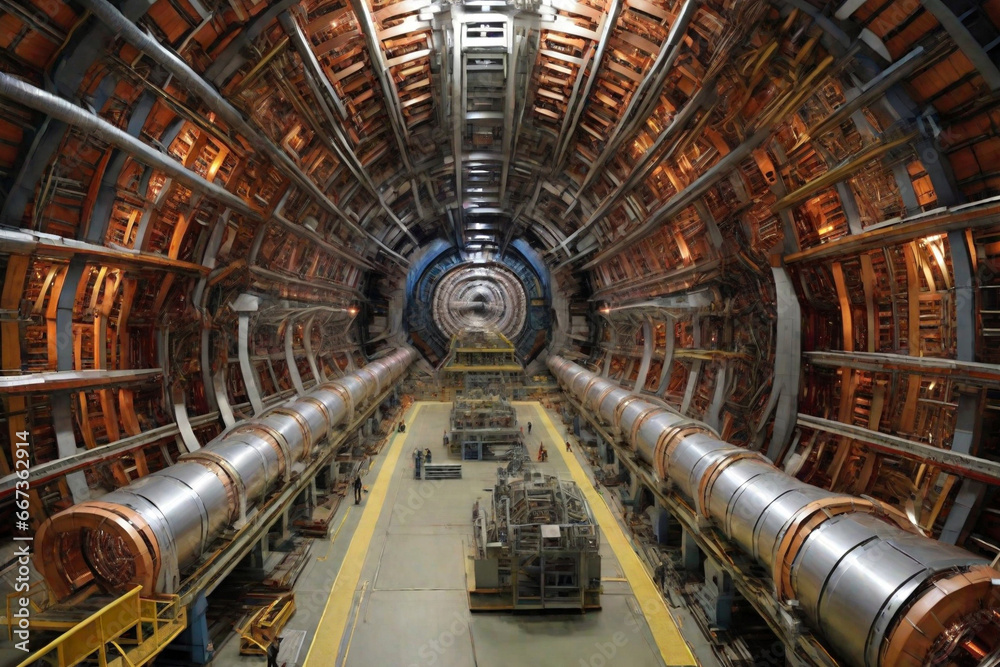 Hadron collider cad drawing. Created using generative AI tools Stock ...