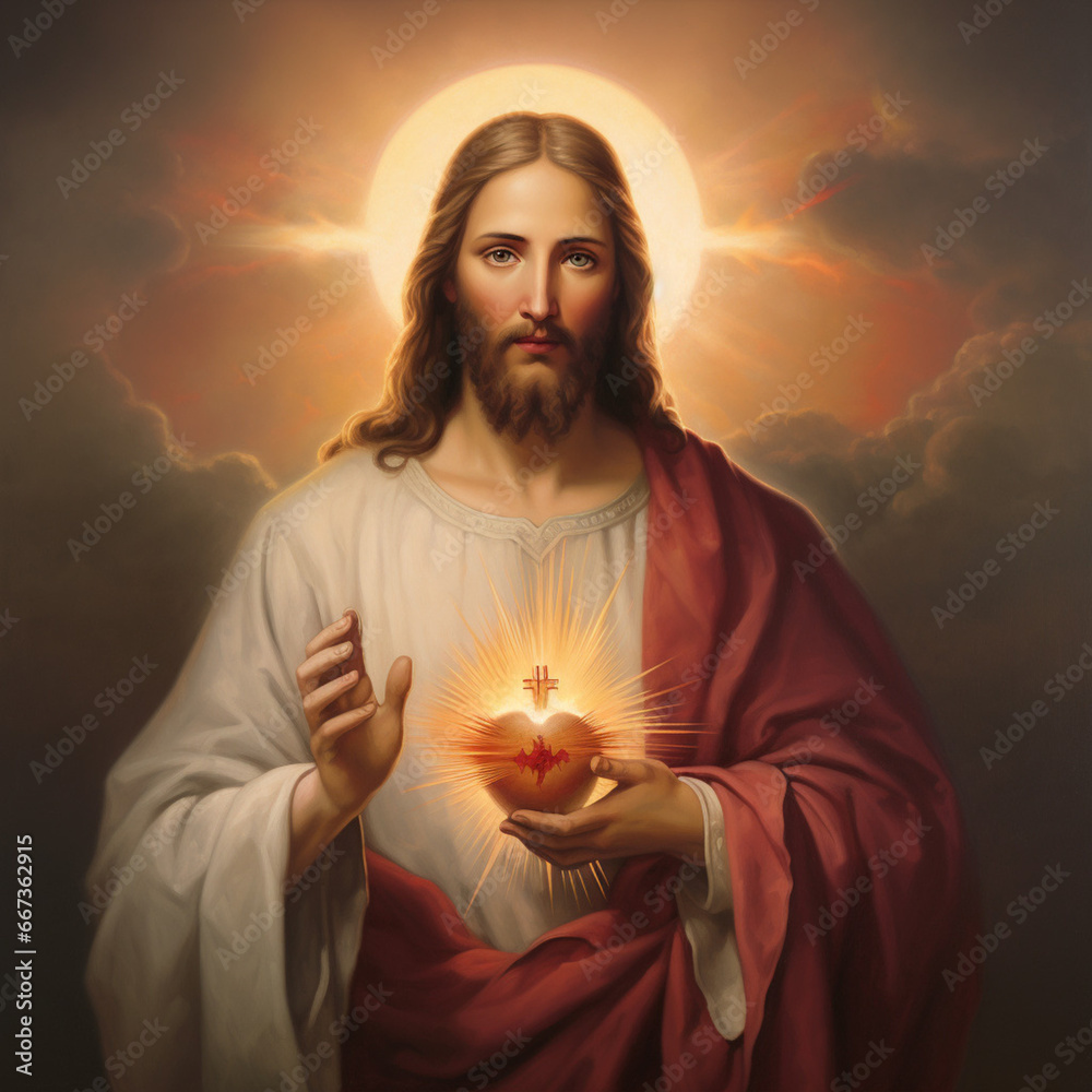 Image of Jesus of Nazareth, Christ or Jesus Christ, son of God, He is ...