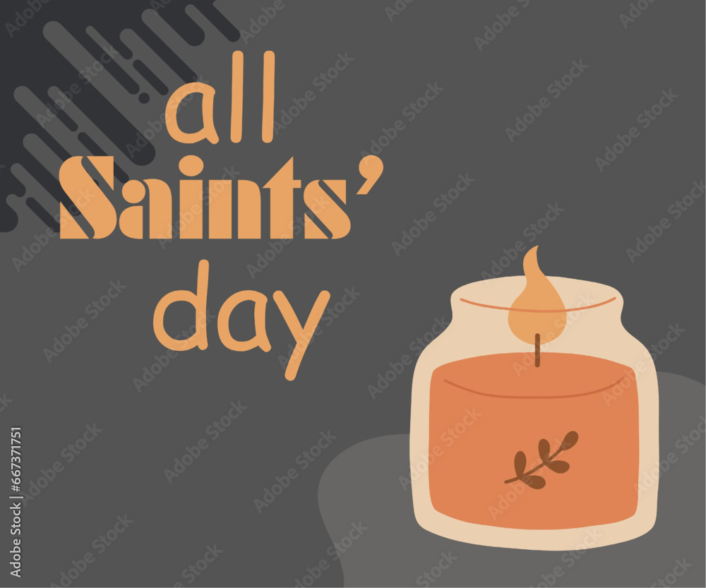 Vector illustration for All Saints Day. Suitable for greeting card ...