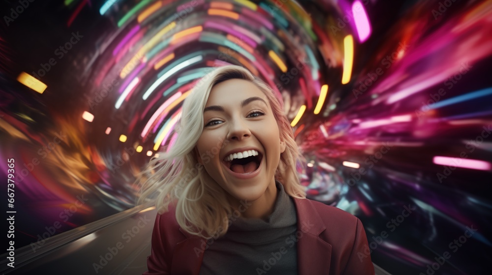 For the love of the urban night life, city lights turn into a ...