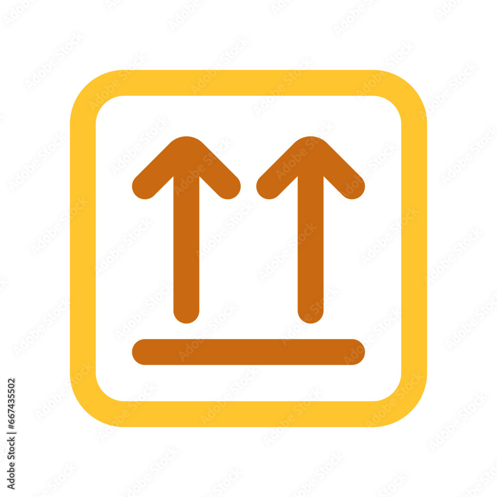 Editable this side up sign vector icon. Shipping, delivery, e-commerce ...