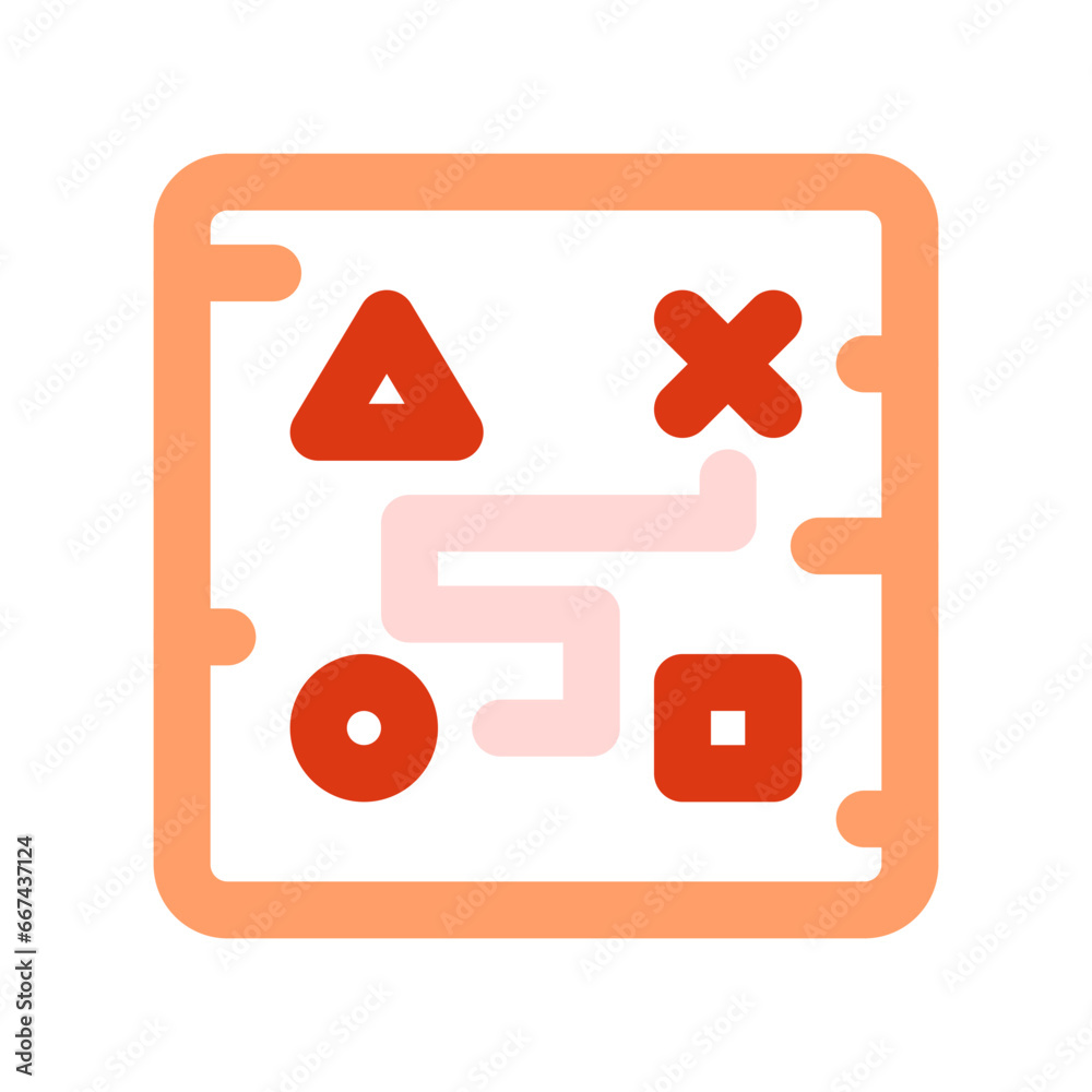 Editable strategy game, strategic map vector icon. Video game, game ...