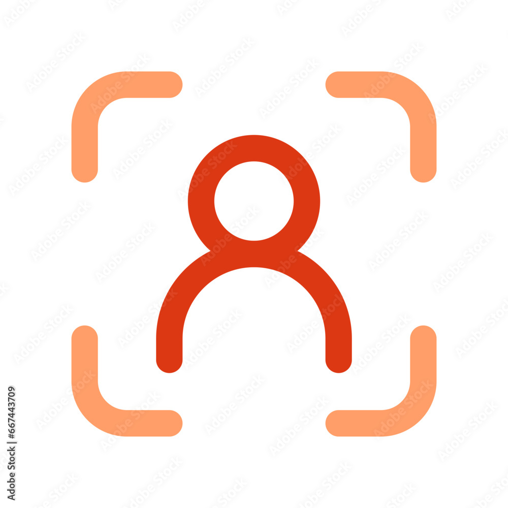 Editable user recognition vector icon. Part of a big icon set family ...