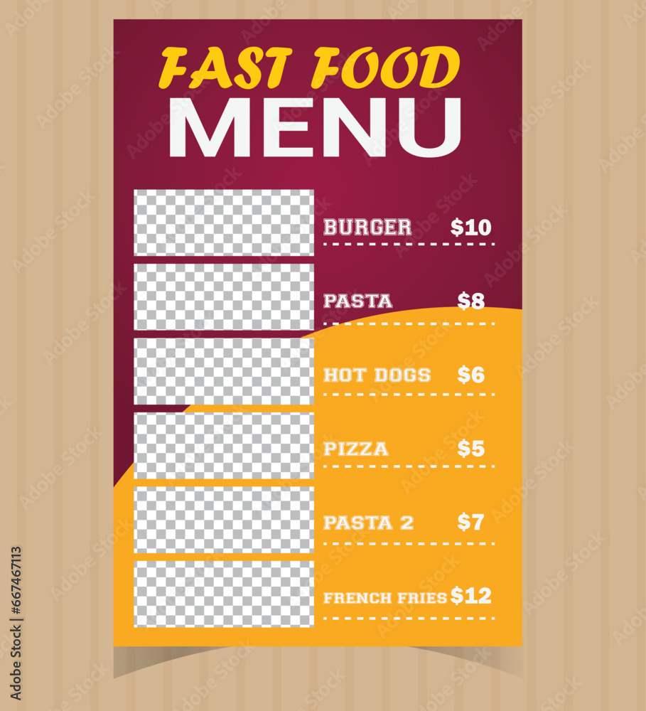,Waves Fast Food Restaurant New Menu template Customize this template ...