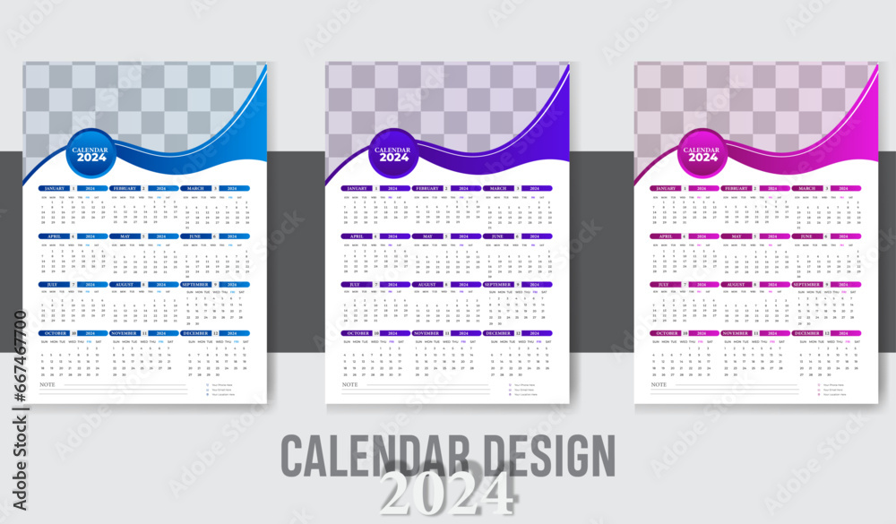 calendar 2024 week start Sunday corporate design planner template. 2024 ...