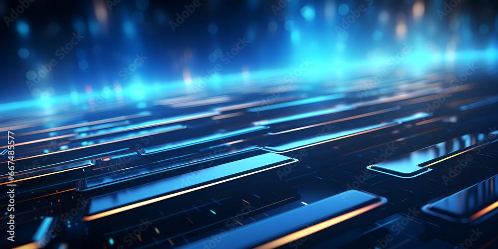 Blue technology background network data traversal internet digital ...