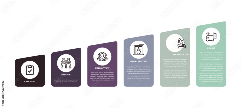 check list, flyboard, field of view, organ printing, shop assistant ...