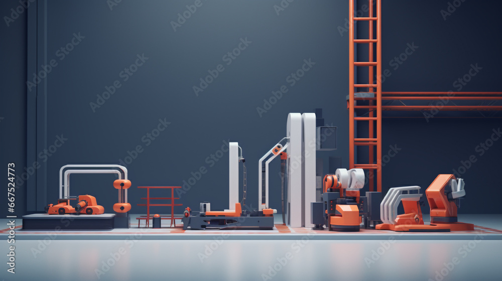 Intricate Industrial Robotics on a Modern Automated Manufacturing Line ...